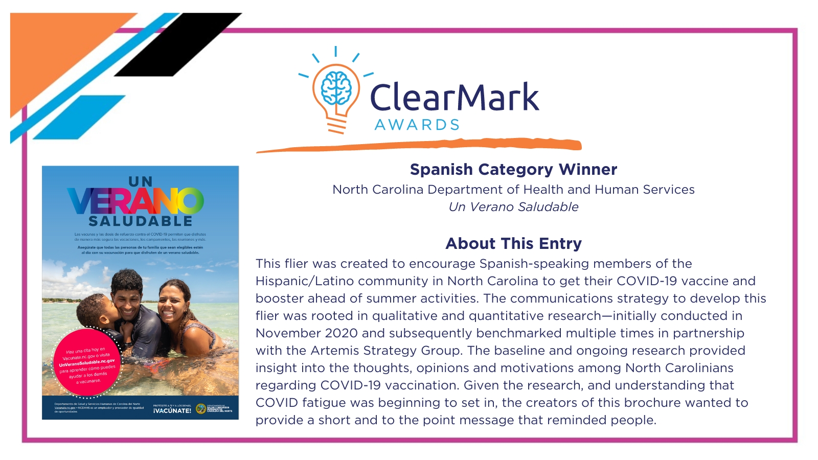 2023 ClearMark Awards - Center for Plain Language