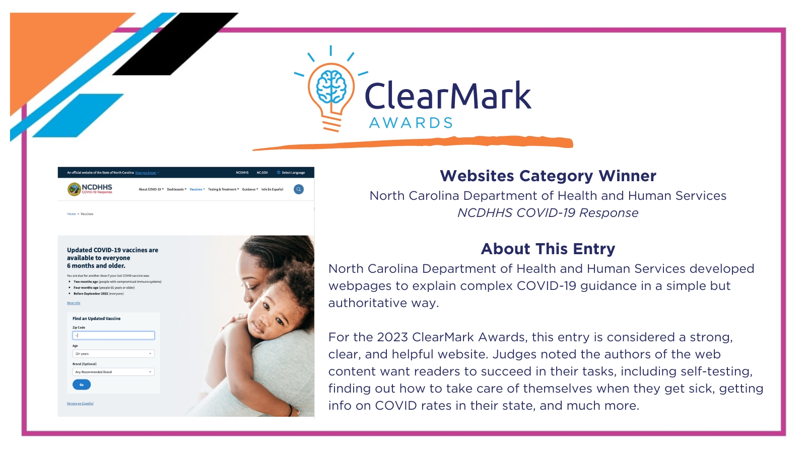 2023 ClearMark Awards - Center for Plain Language